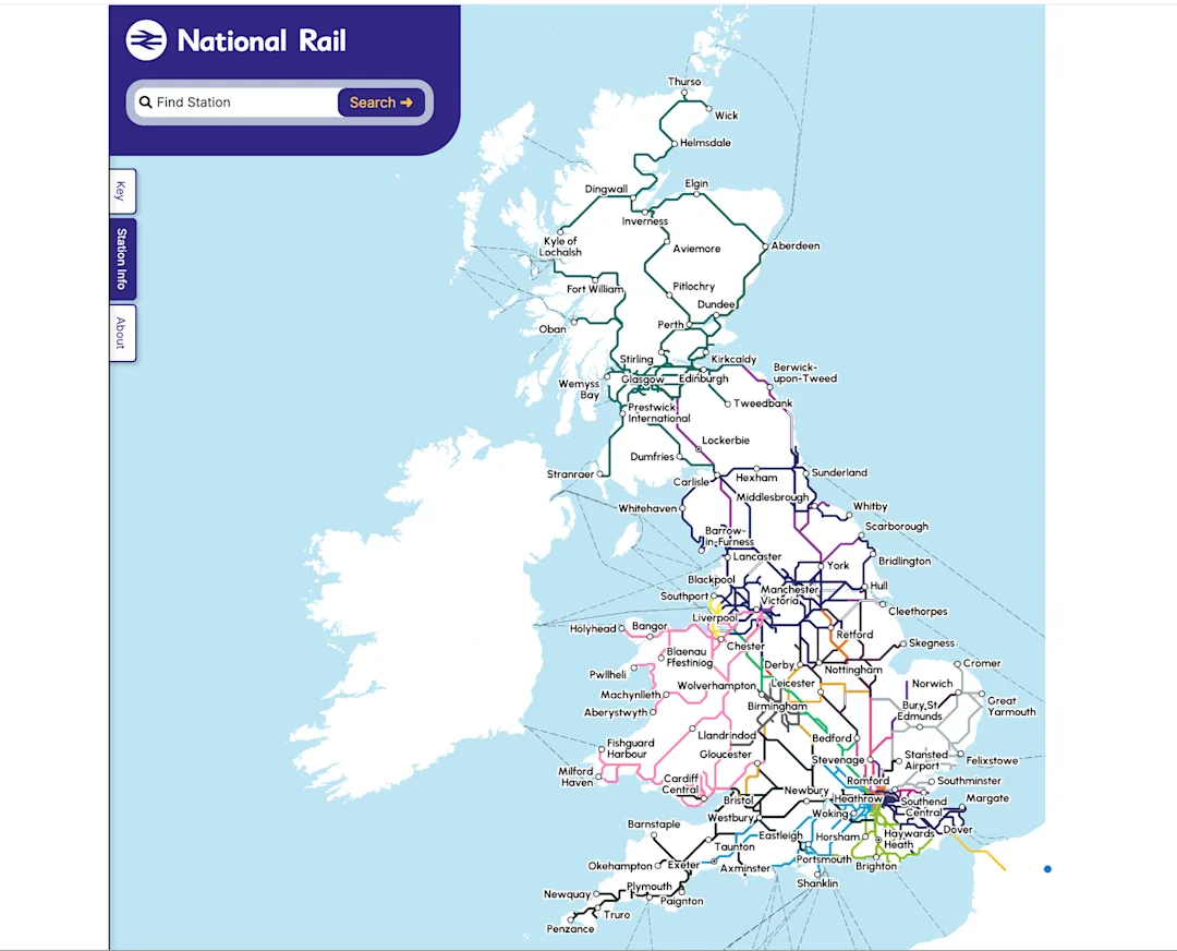 Maps of the National Rail Network | National Rail