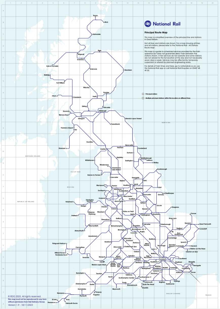 Maps of the National Rail Network | National Rail
