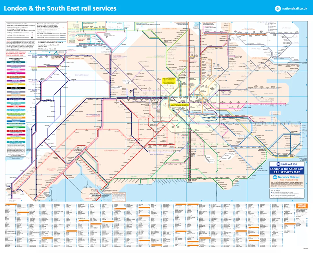Maps of the National Rail Network | National Rail