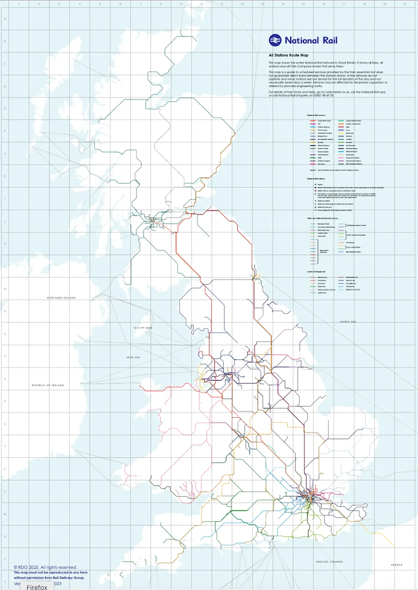 Maps of the National Rail Network | National Rail